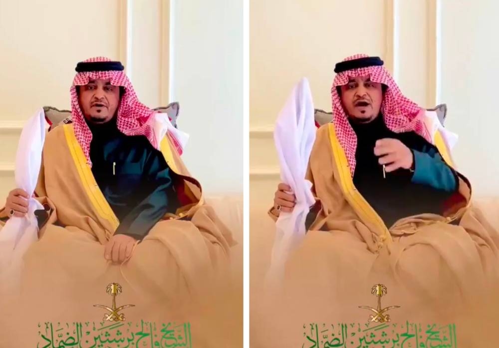 بالفيديو الشيخ فالح الضماد يرفع الراية البيضاء لـ قبيلة حرب بعد
